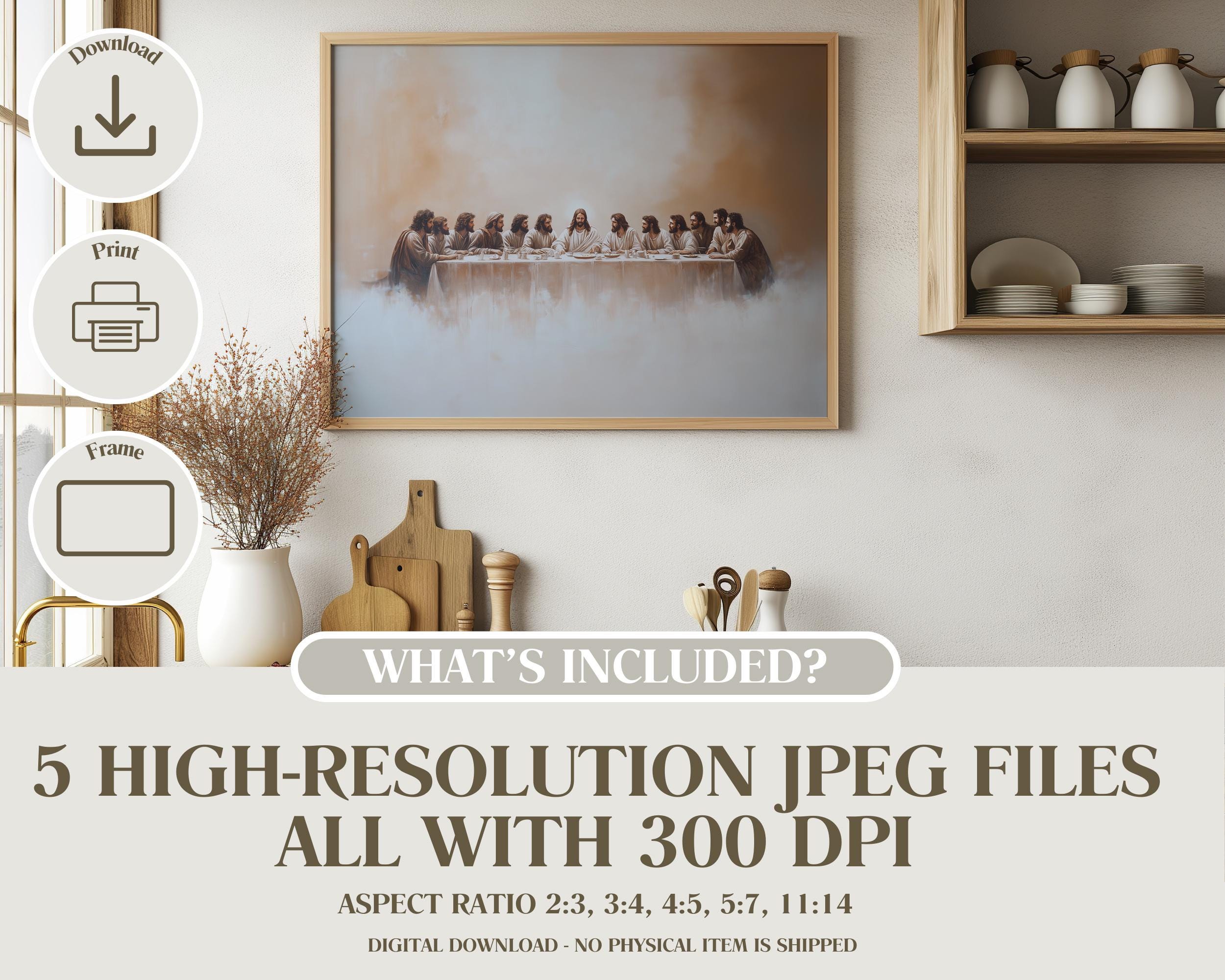 The Last Supper Printable Wall Art | Vintage Christian Home Decor ...