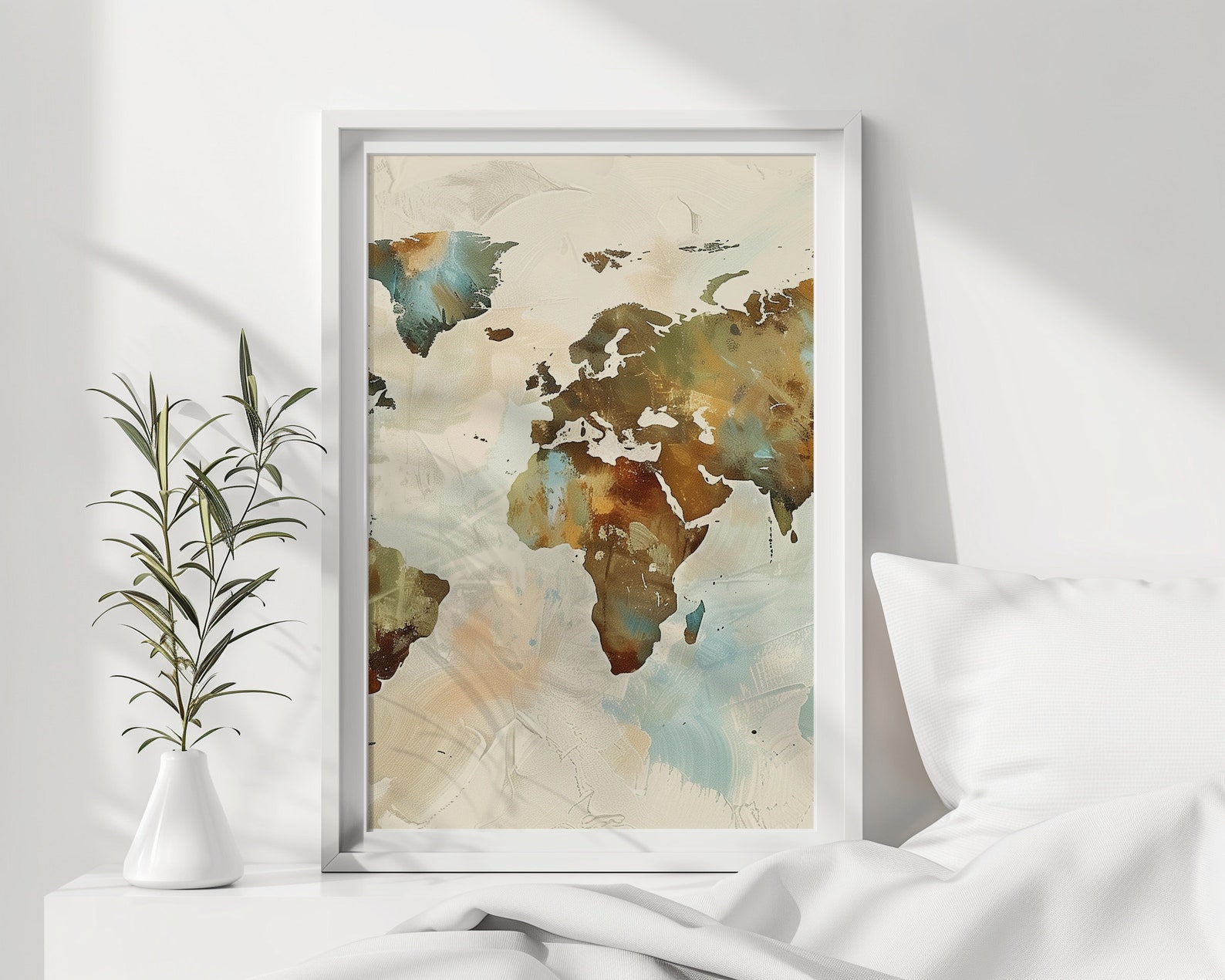 World Map Wall Art - 3 Print Set, Antique Printable Poster Gift, Trendy ...