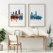 View of London Skyline - 3 Print Art Set, Antique England Printable ...