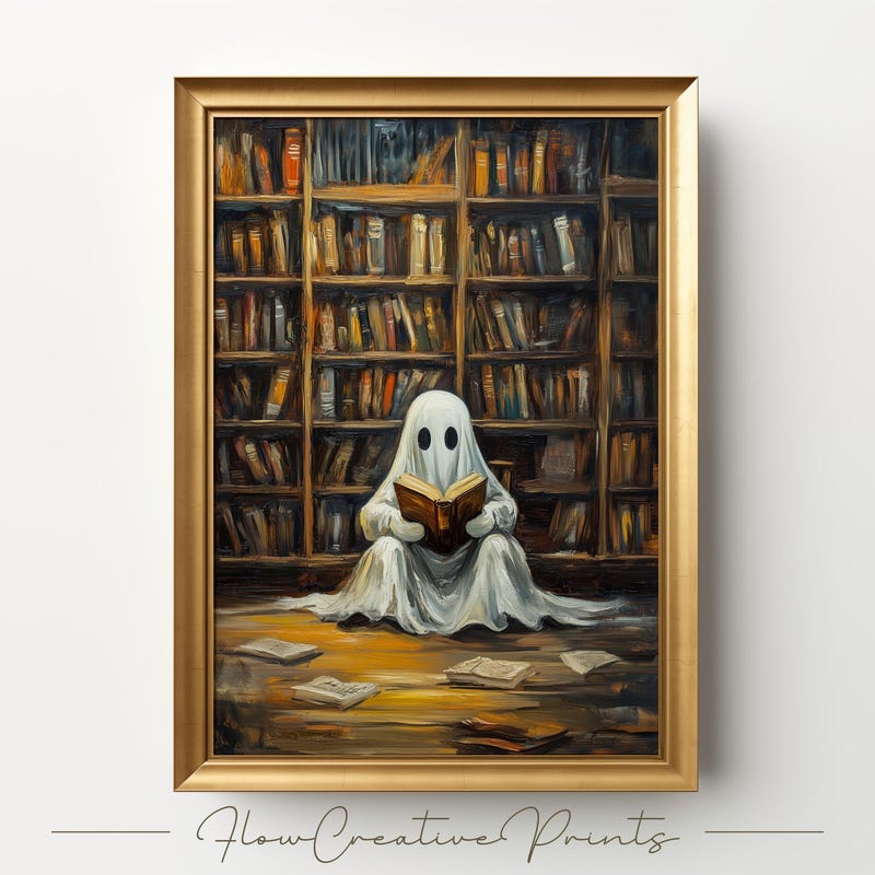 Ghost in Library - Etsy