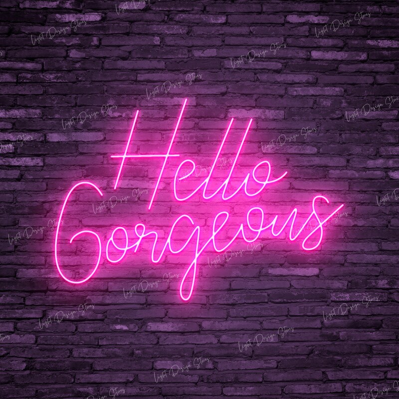 Hello Gorgeous Neon Sign - Etsy