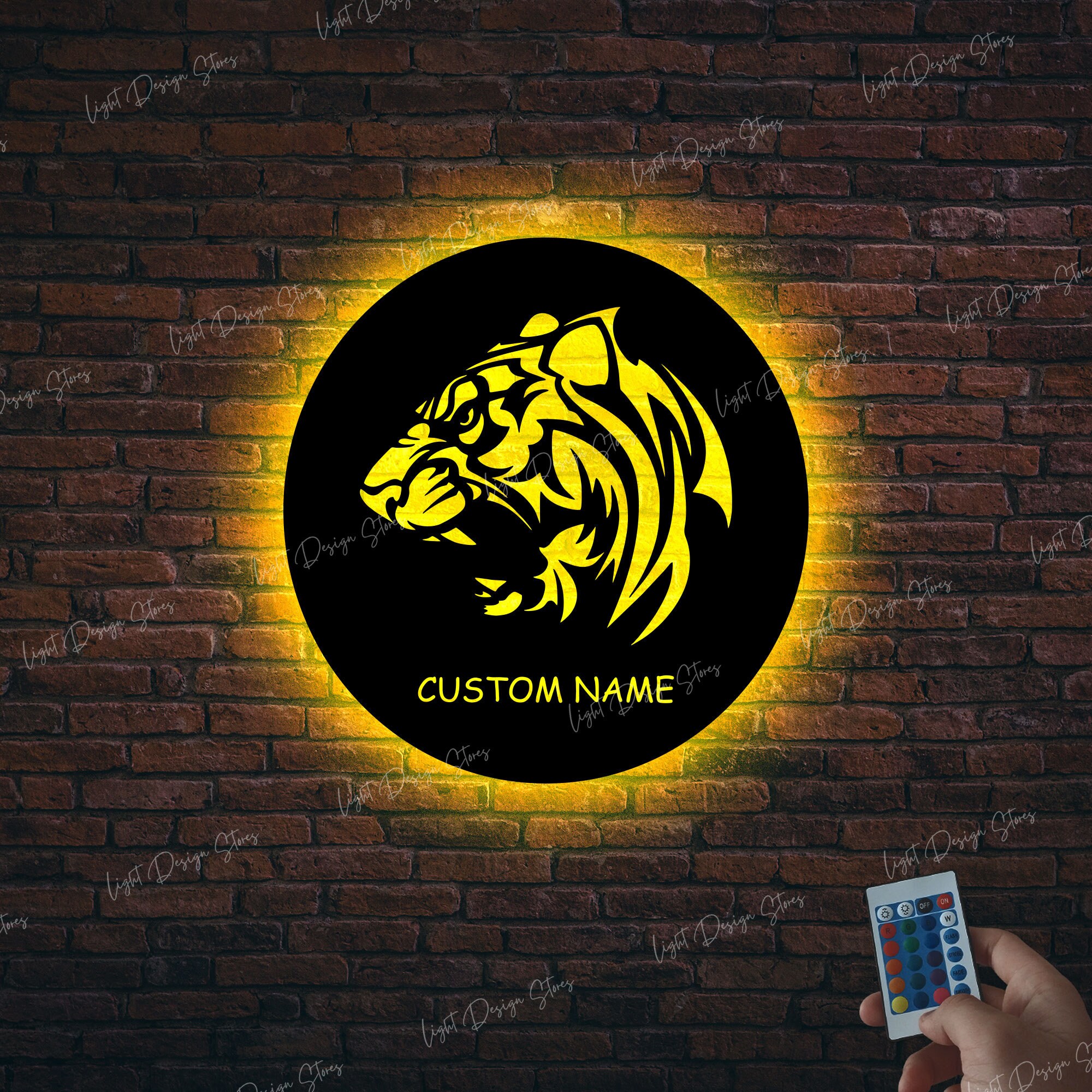 Custom Tiger Head Led Sign, Tiger Neon Sign, Tiger Led Sign, Tiger Wall ...