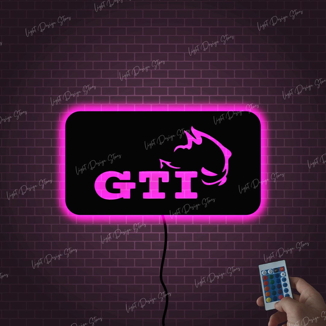 Gtı LED Sign, Modern GTI Wall Decor, Perfect Gift for Car Enthusiasts ...