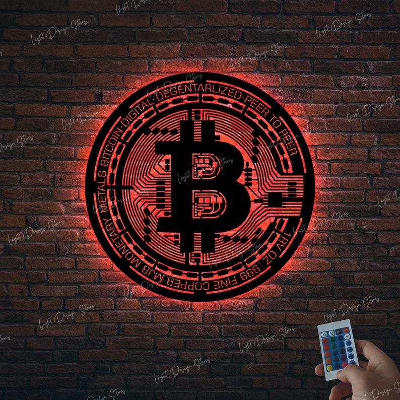 Bitcoin LED Sign, Illuminate Your Space With Cryptocurrency Charm ...