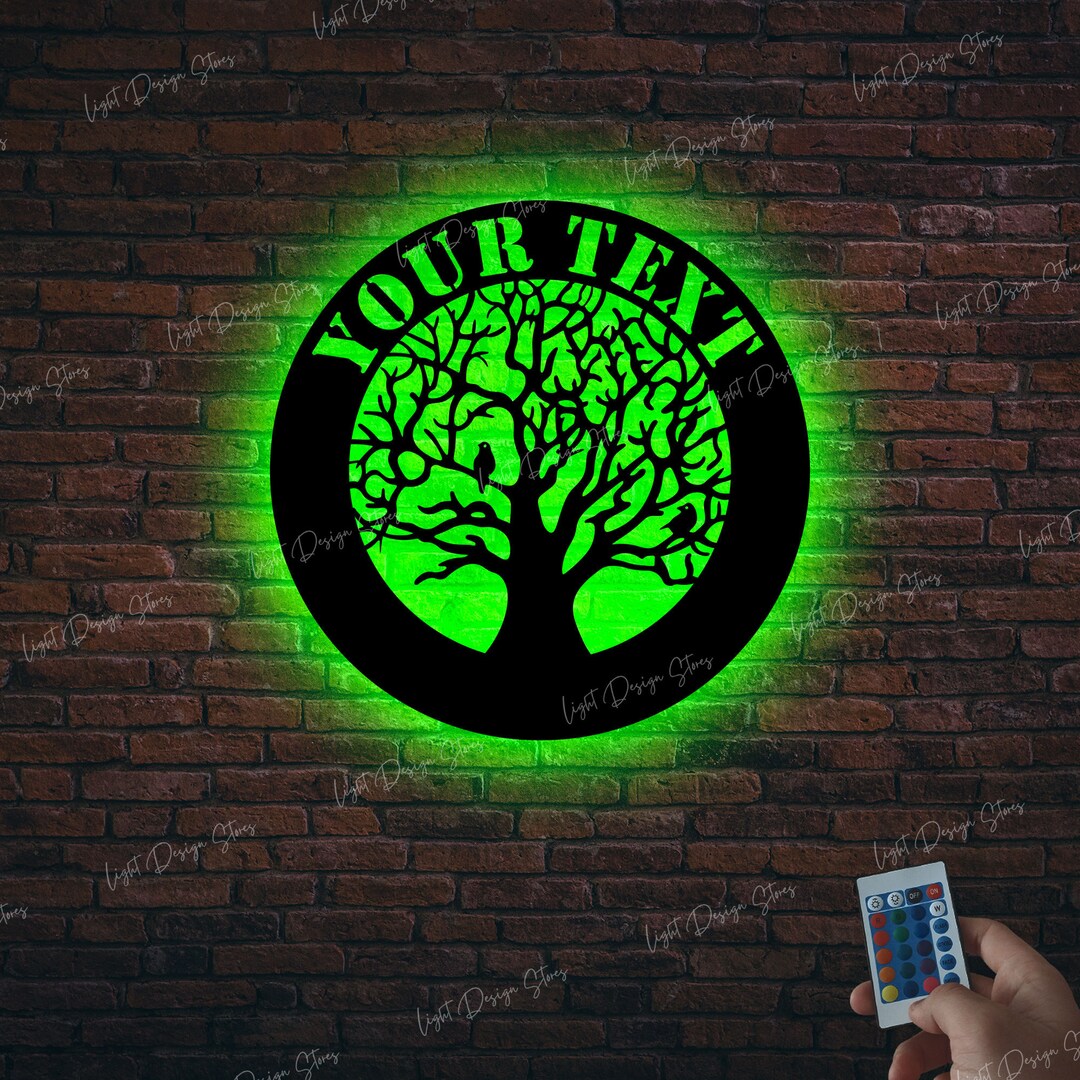 Tree of Life LED Sign, Rustic Wood Decor, Natural and Impressive ...