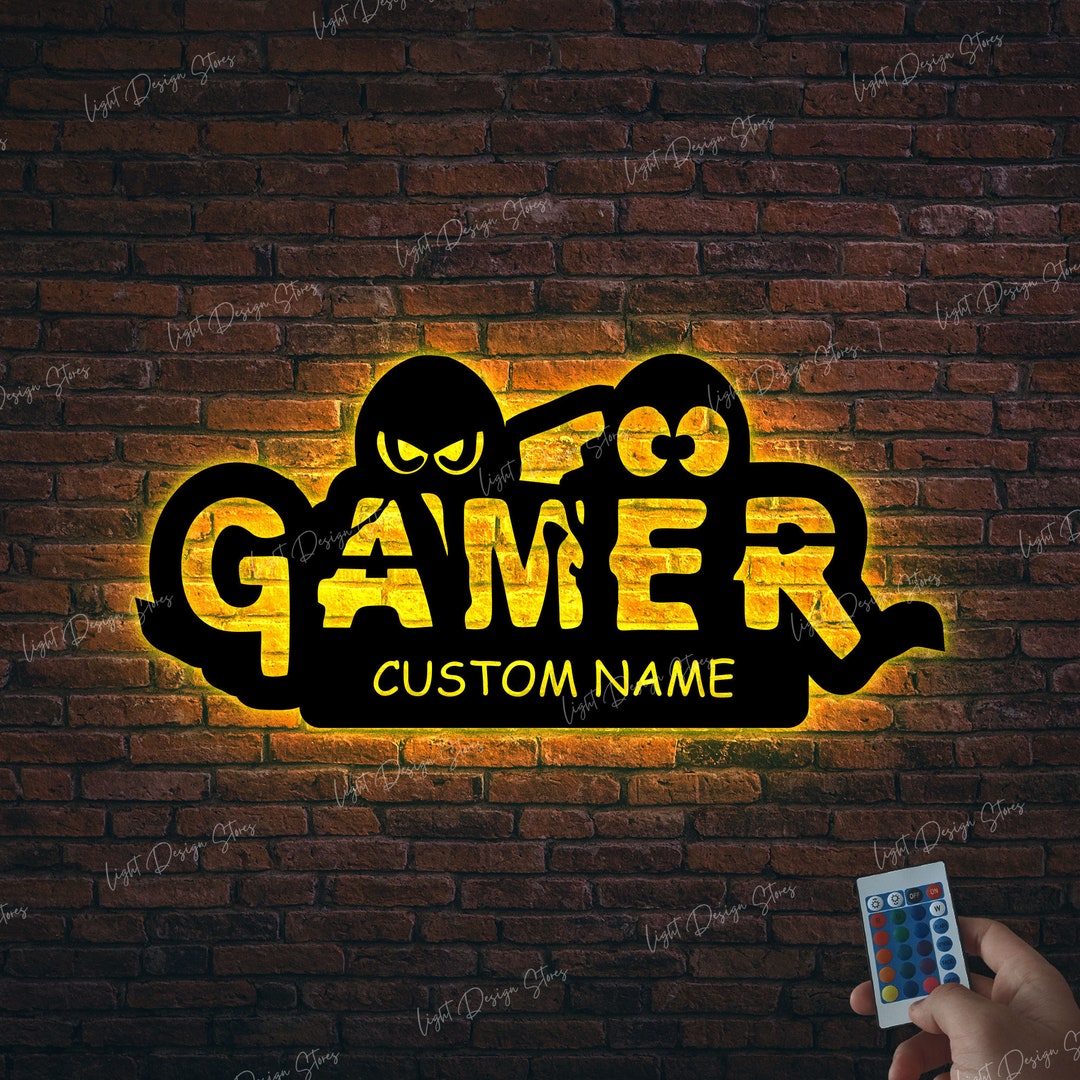 Custom Gamer Led Sign, Gamer Room Wall Decor, Home Decor, Personalized ...