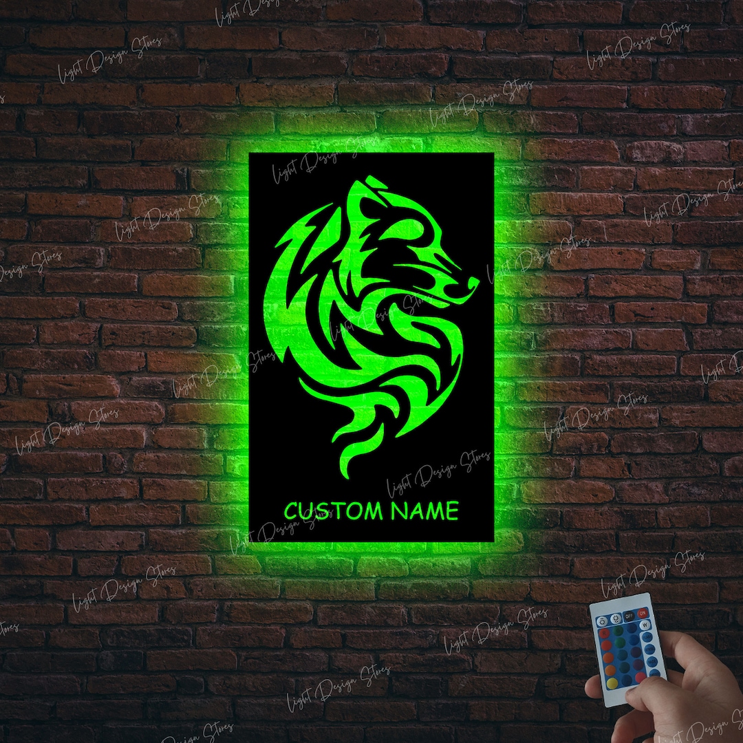 Custom Fox LED Sign, Fox Neon Sign, Fox Neon Light, Fox Led Light ...