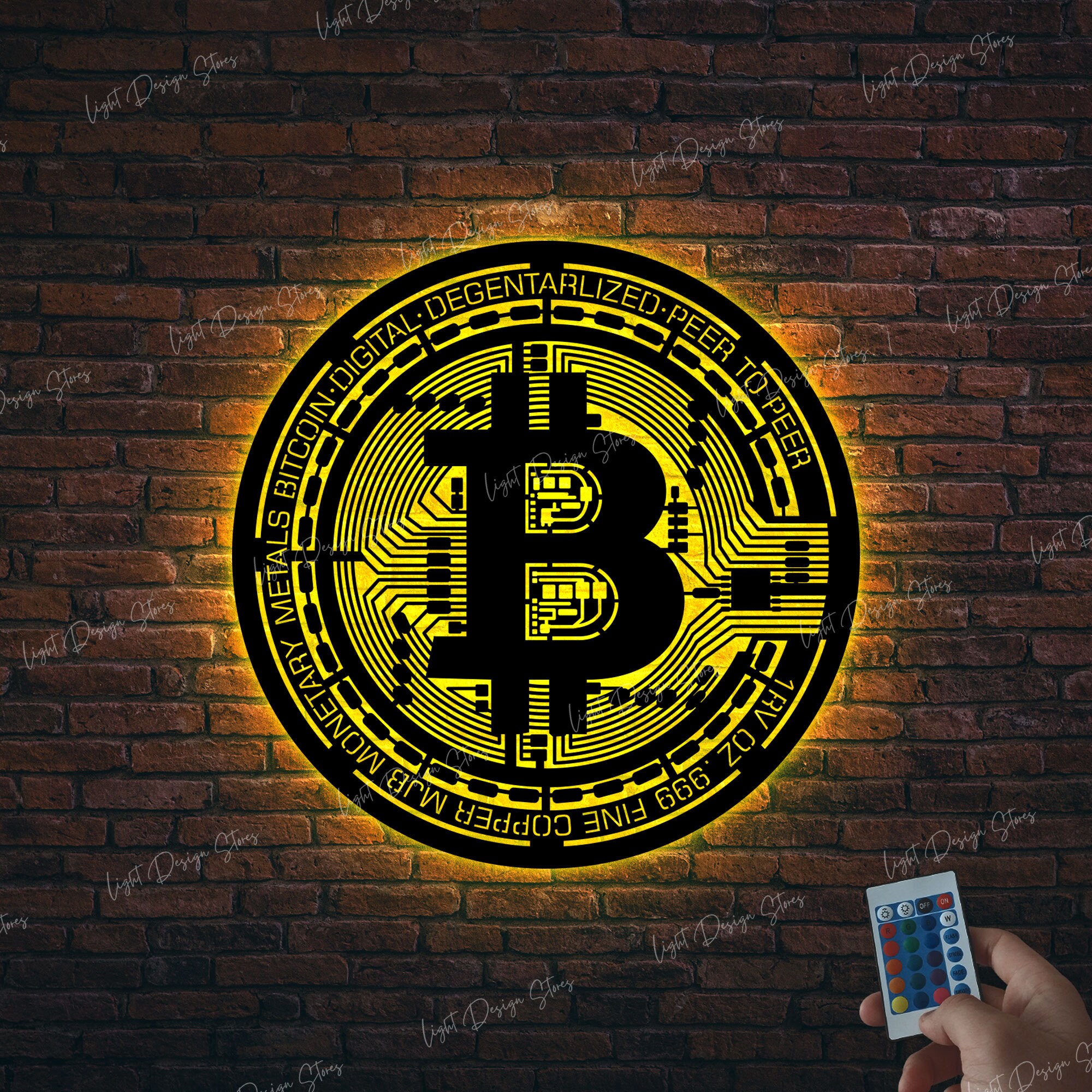 Bitcoin LED Sign, Illuminate Your Space With Cryptocurrency Charm ...