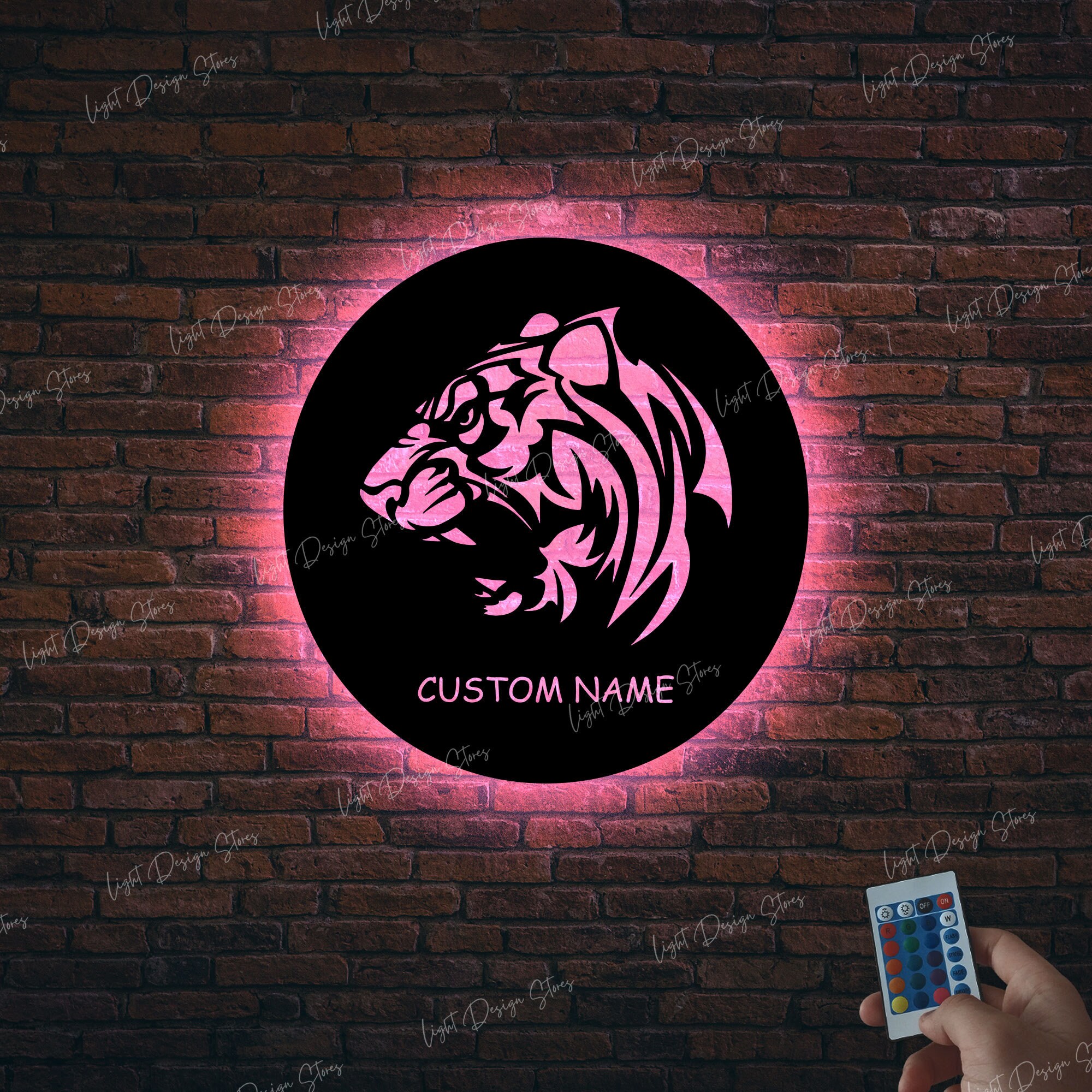 Custom Tiger Head Led Sign, Tiger Neon Sign, Tiger Led Sign, Tiger Wall ...