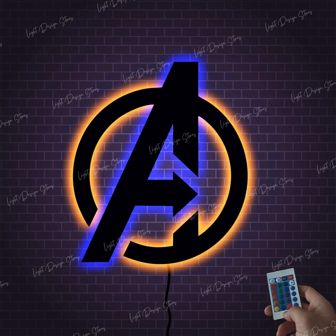 Avengers LED Sign, Unique Marvel Wall Decor, Perfect Gift for Superhero ...