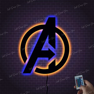 Avengers LED Sign, Unique Marvel Wall Decor, Perfect Gift for Superhero ...