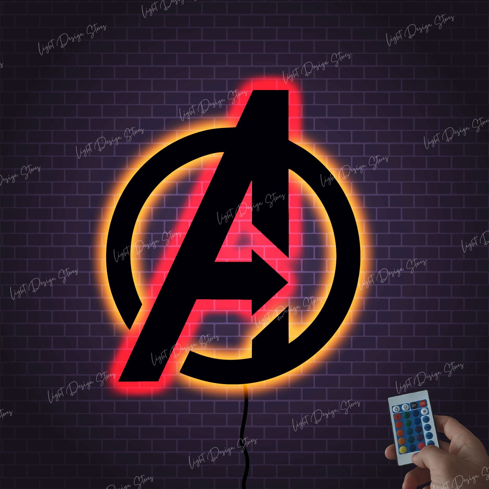Avengers LED Sign, Unique Marvel Wall Decor, Perfect Gift for Superhero ...