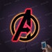 Avengers LED Sign, Unique Marvel Wall Decor, Perfect Gift for Superhero ...