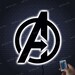 Avengers LED Sign, Unique Marvel Wall Decor, Perfect Gift for Superhero ...