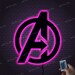 Avengers LED Sign, Unique Marvel Wall Decor, Perfect Gift for Superhero ...