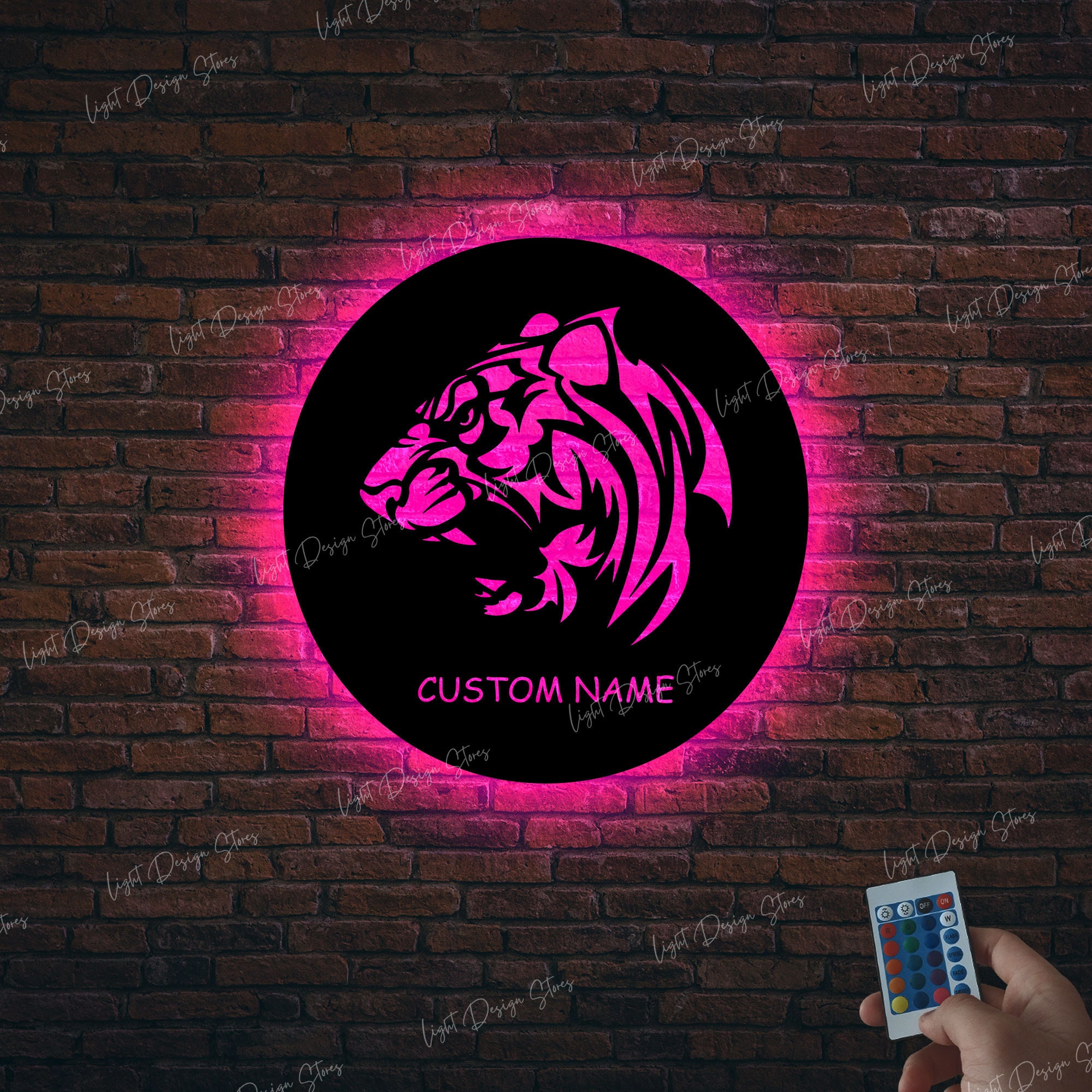 Custom Tiger Head Led Sign, Tiger Neon Sign, Tiger Led Sign, Tiger Wall ...