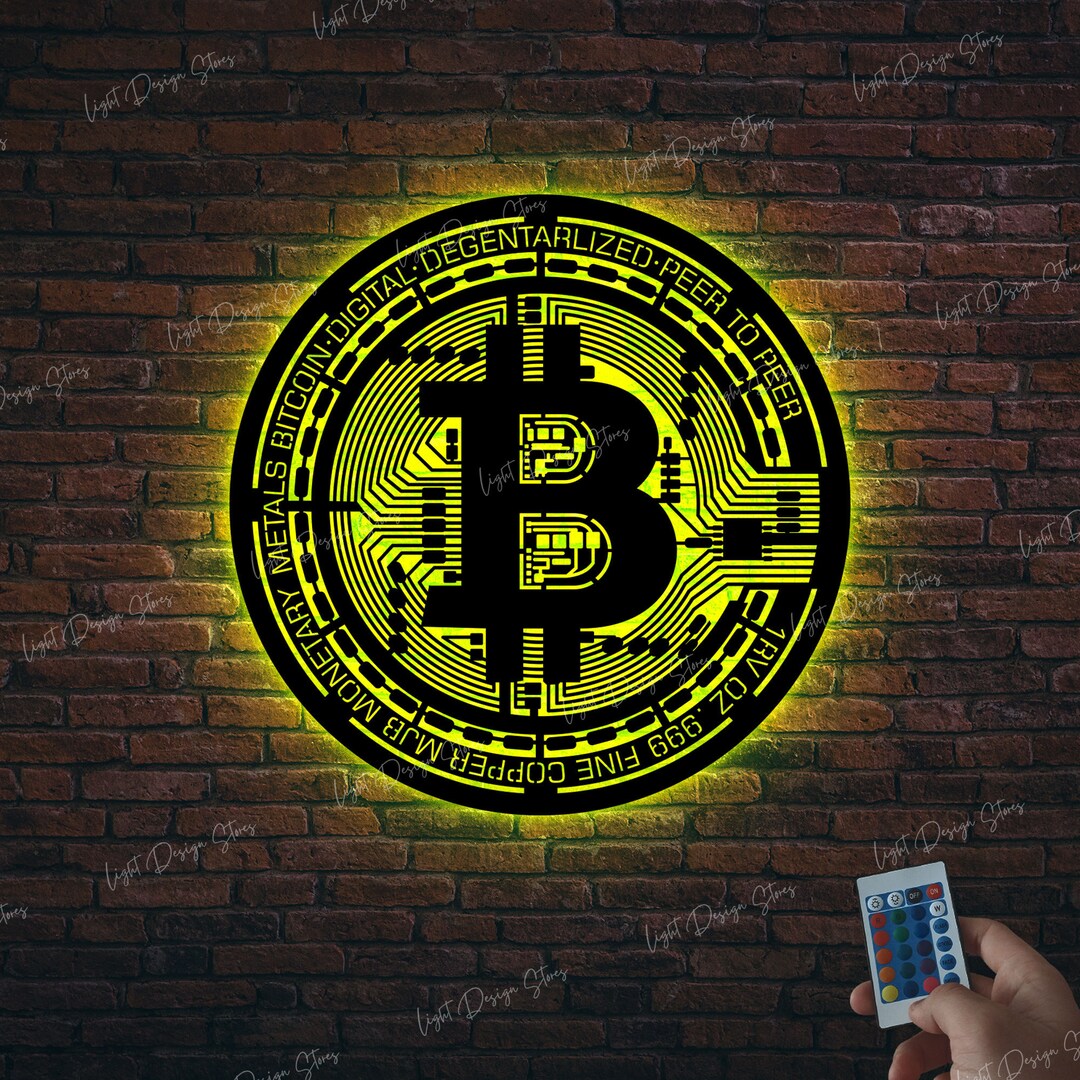 Bitcoin LED Sign, Illuminate Your Space With Cryptocurrency Charm ...