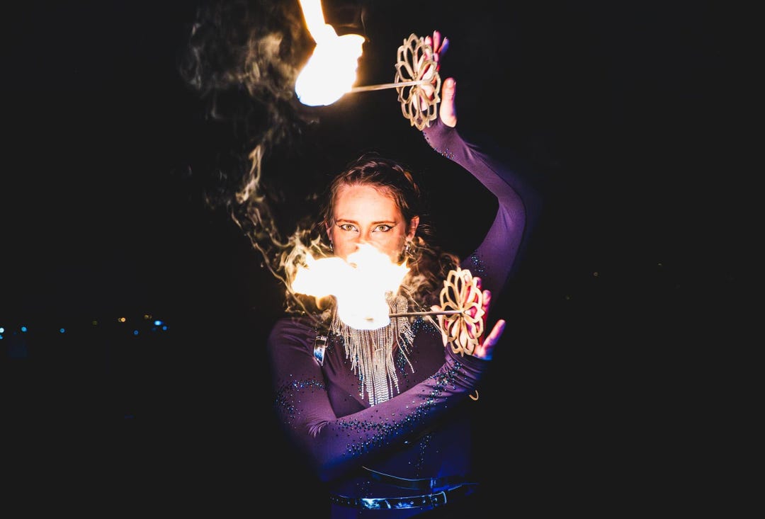 Palm Torches | Kevlar and Aluminum | Tribal Belly Dance | Fireshow Prop ...