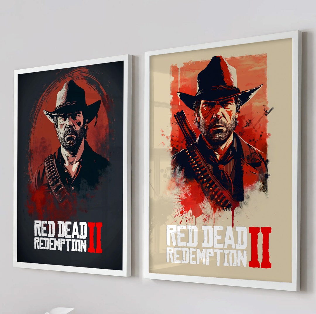 RDR2 Wall Art: Arthur Morgan, Cowboy With a Gun, Gaming Poster, Game ...