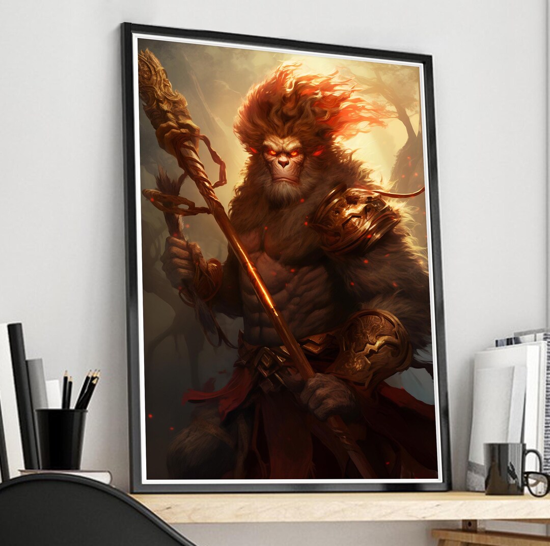 Monkey King ,game Poster, Game Room Decor, Minimalist Art,abstract ...