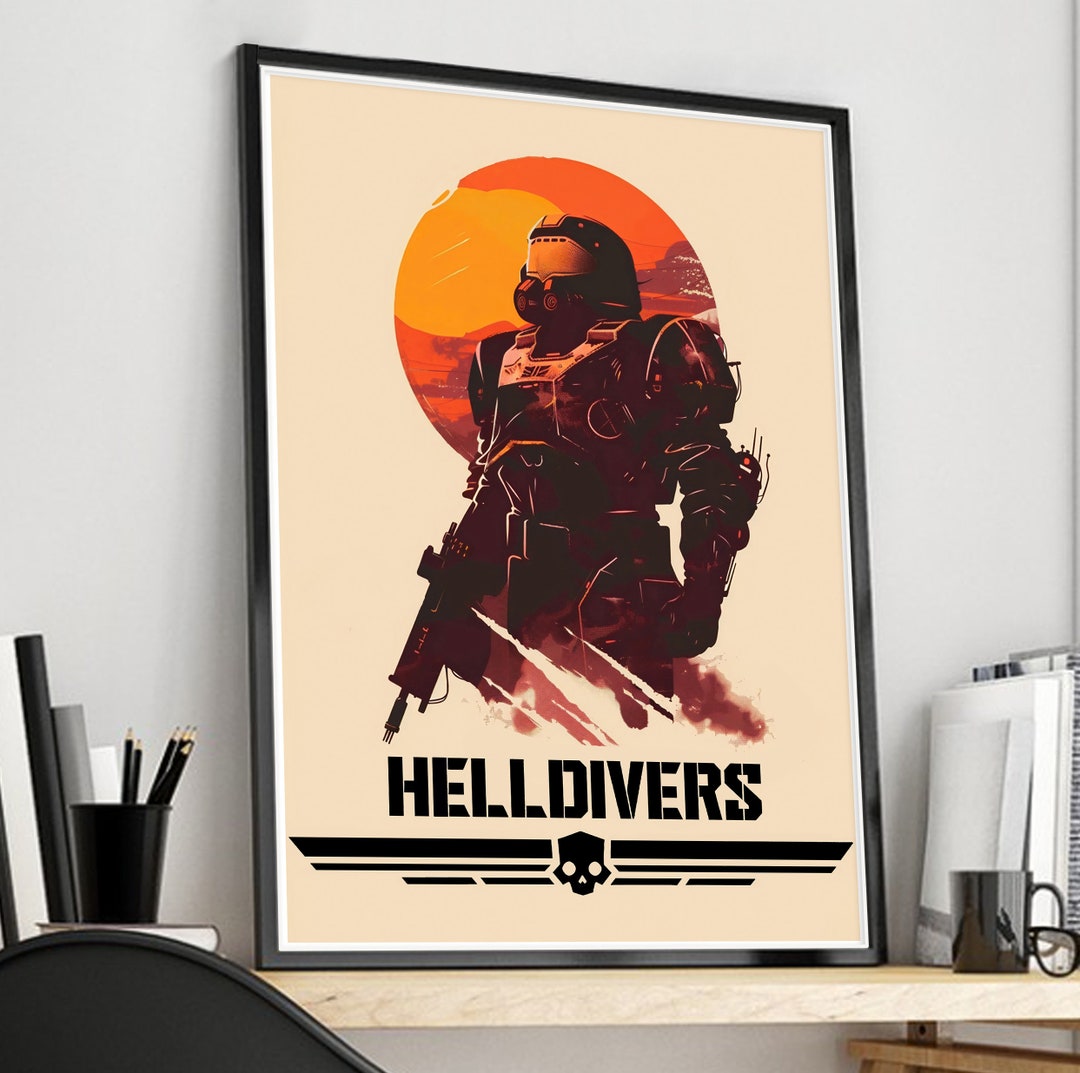 Helldivers Wall Art: Gaming Poster, Ideal Gamer Gift for Man Cave or ...