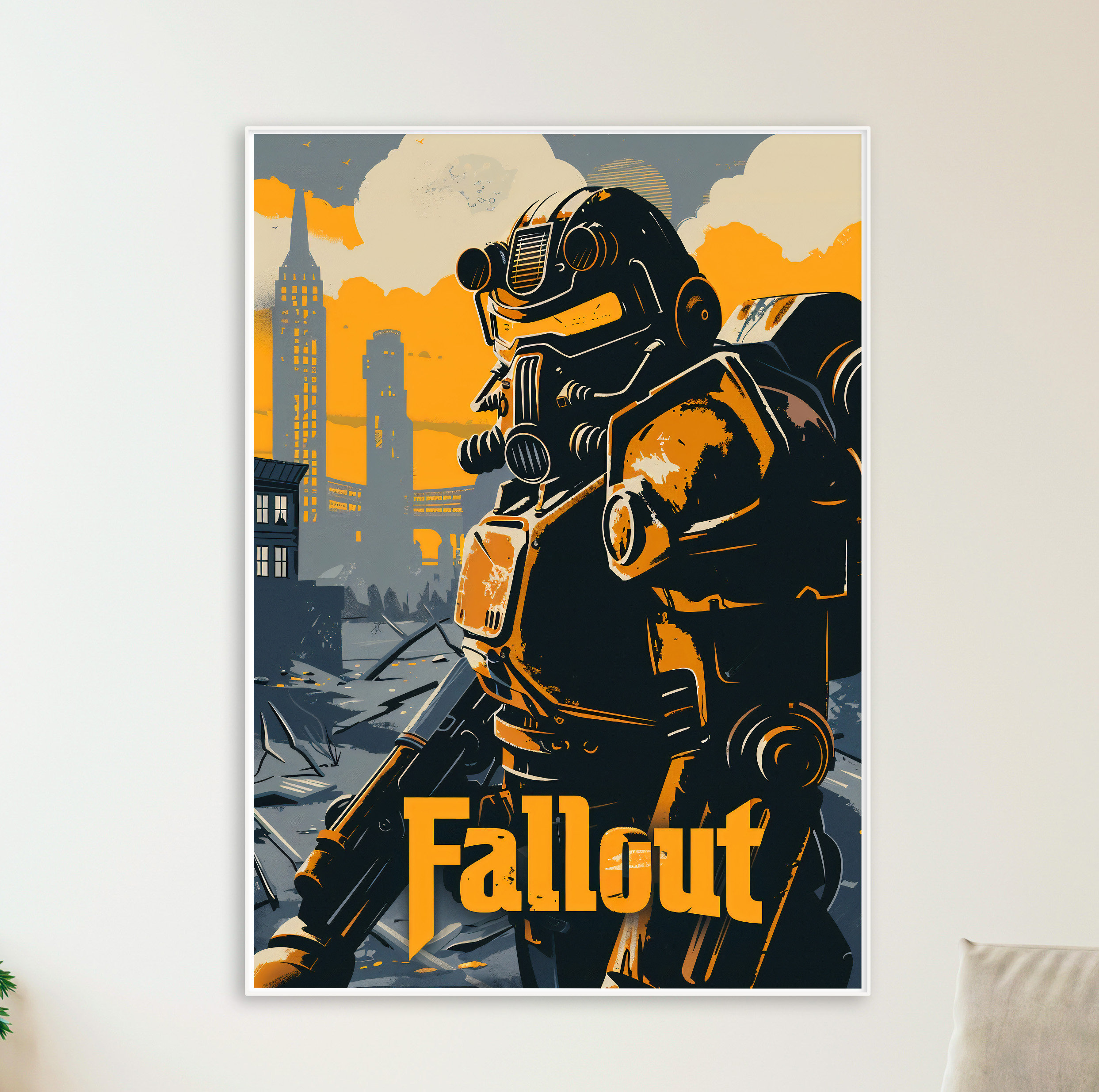 Fallout Wall Art: Gaming Poster,power Armor in an Apocalyptic World ...