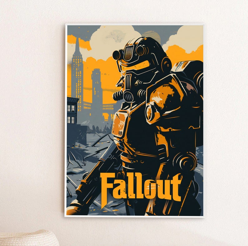 Fallout Wall Art: Gaming Poster,power Armor in an Apocalyptic World ...