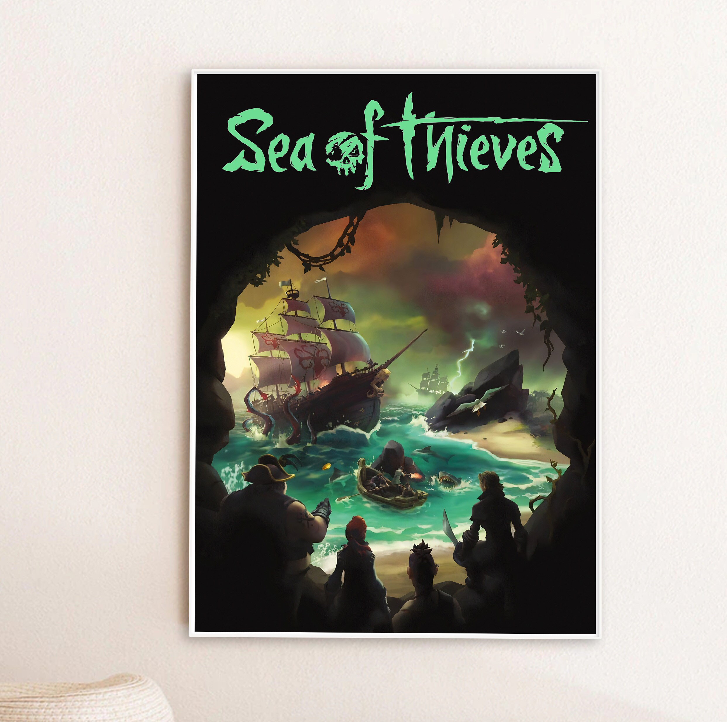 Sea of Thieves Wall Art, Pirate Life ,game Poster, Game Room Decor ...