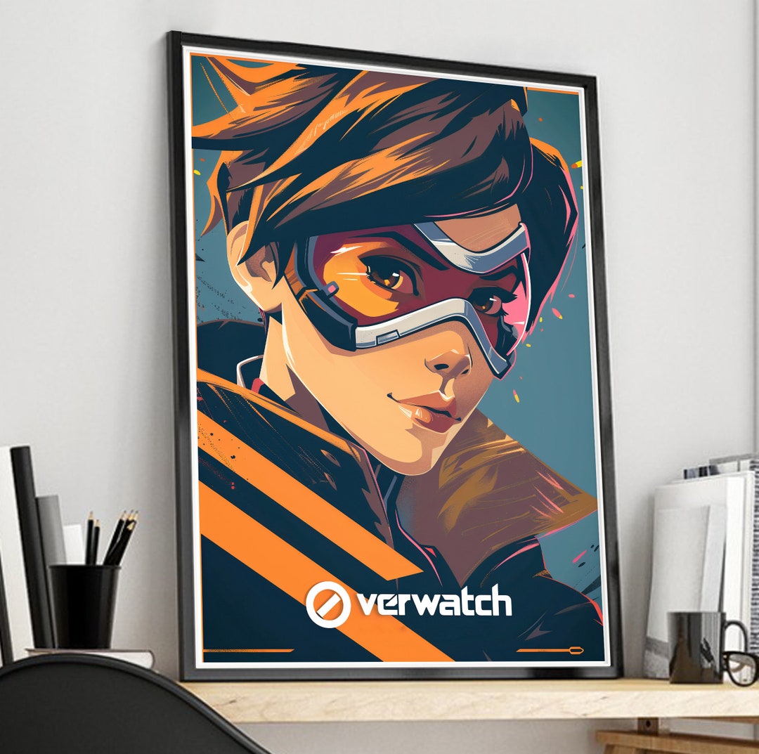Overwatch Wall Art: Tracer Gaming Poster, Ideal for Enhancing Game Room ...
