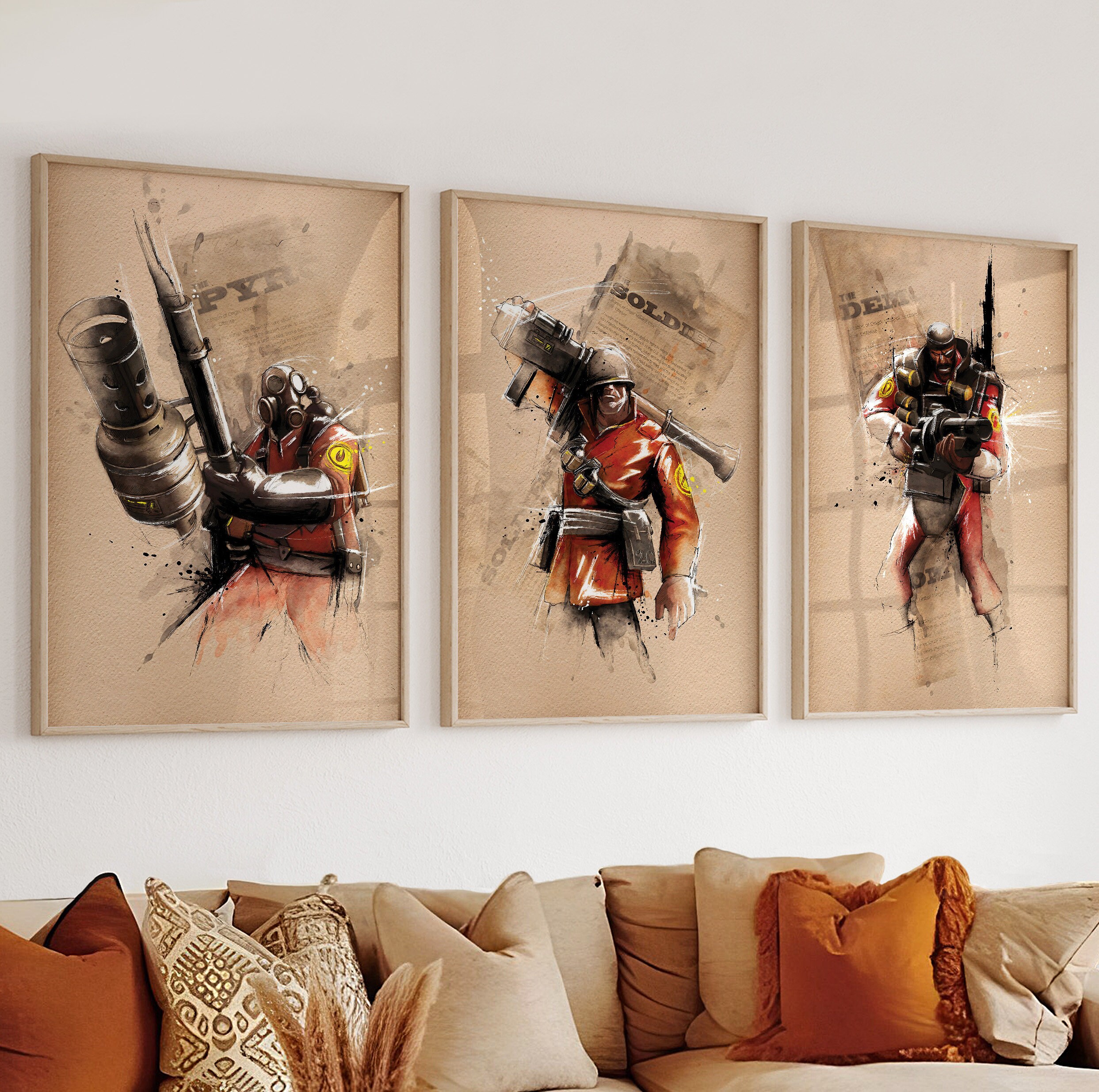 Team Fortress 2 Wall Art ,game Poster, Game Room Decor, Minimalist Art ...