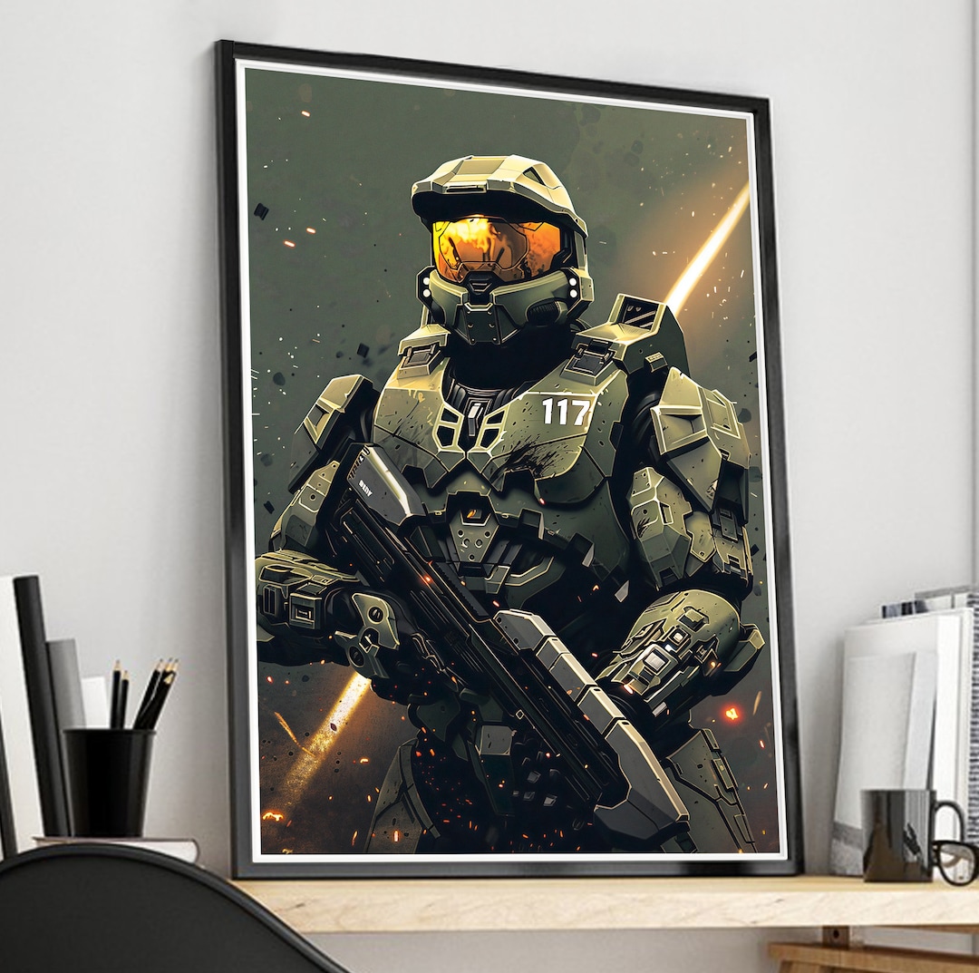 HALO Wall Art: Gaming Poster, Perfect for Enhancing Man Cave or Game ...