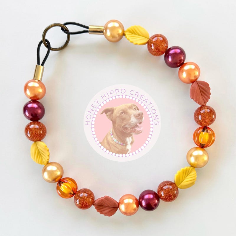 Beaded Fall Dog Necklace - Etsy