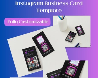 Viral Instagram Business Card Template | Editable and Customizable ...