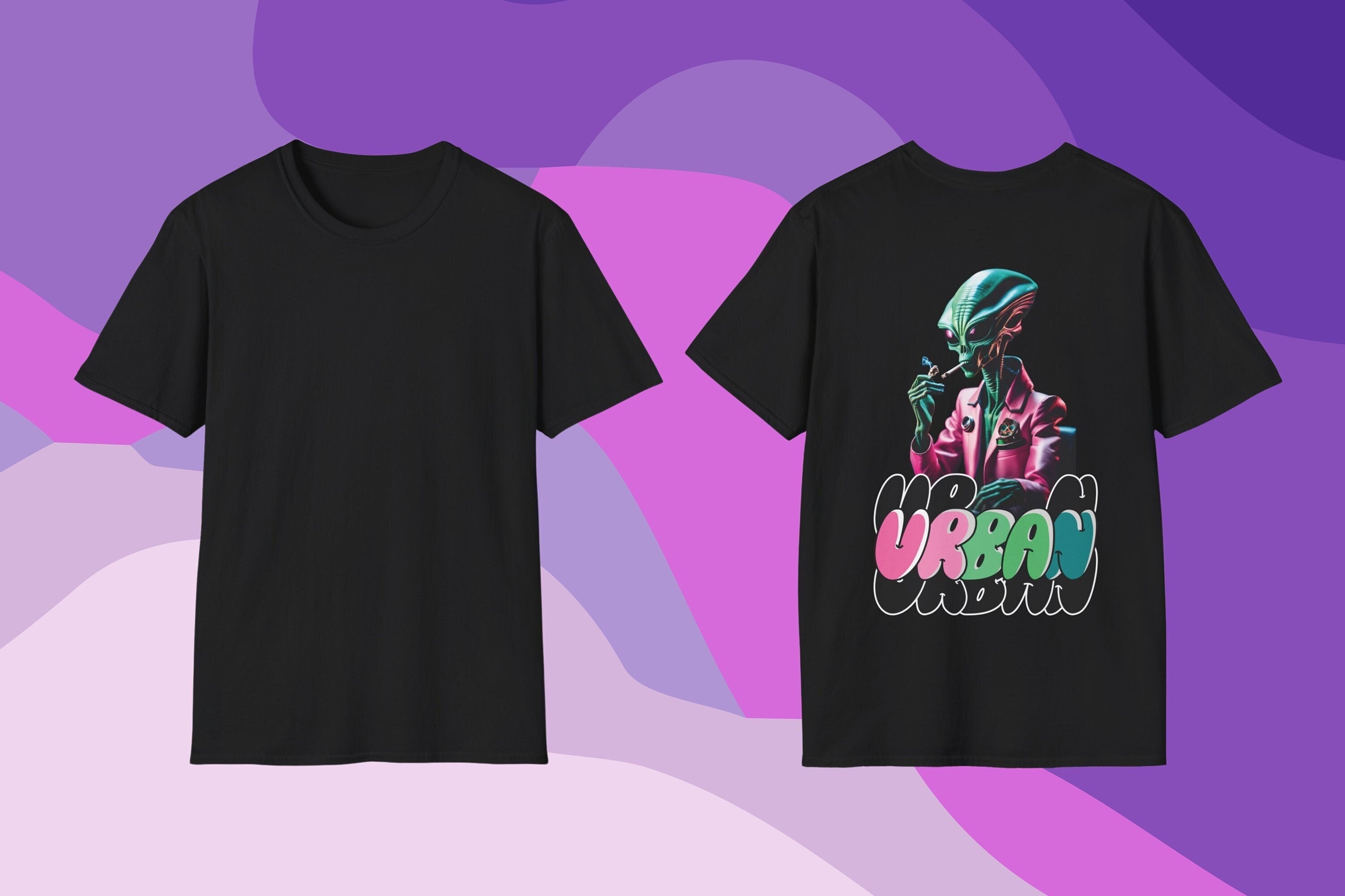Urban Vibrant Streetwear, Alien Graphic Tee, Unisex T-shirt - Etsy