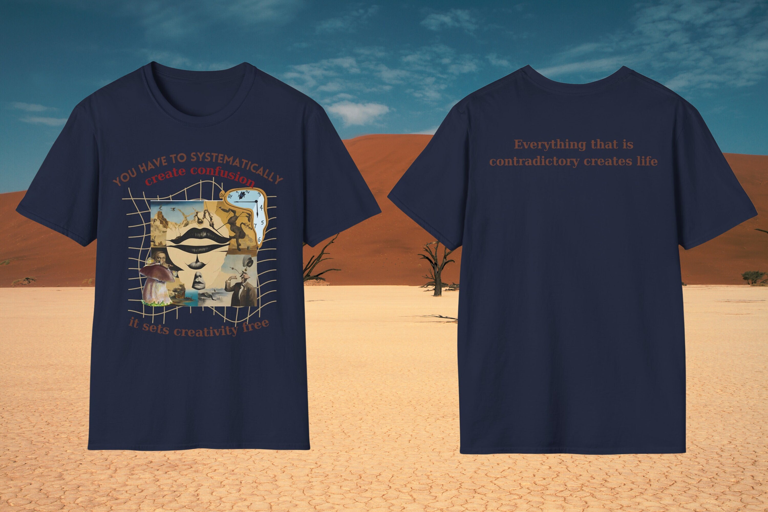 Salvador Dali Print , Artsy T-shirt , Wearable Art , Aesthetic Clothing ...