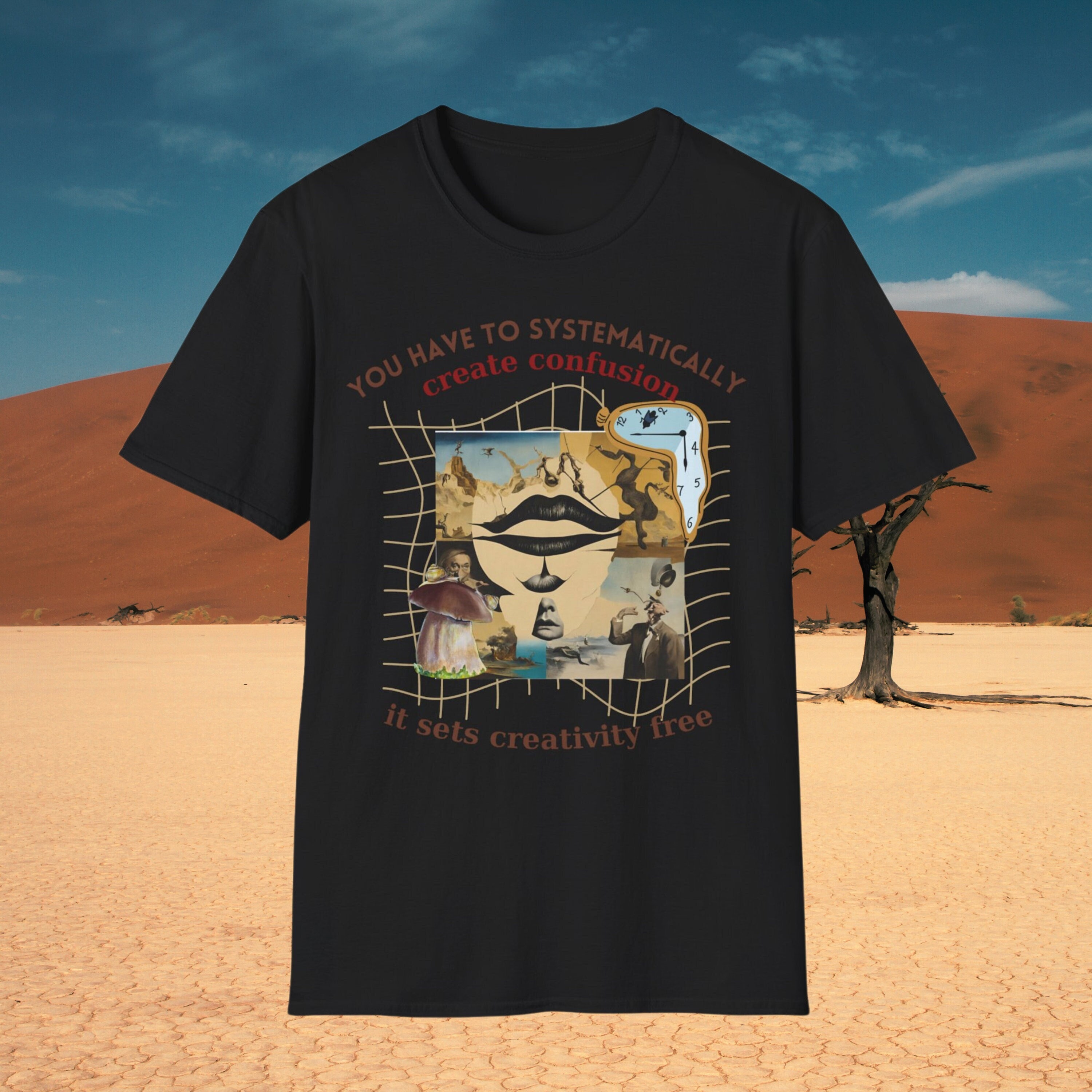 Salvador Dali Print , Artsy T-shirt , Wearable Art , Aesthetic Clothing ...
