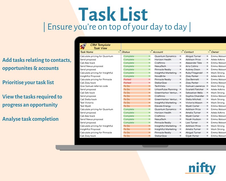 Client Tracker Spreadsheet CRM Template Customer Relationship ...
