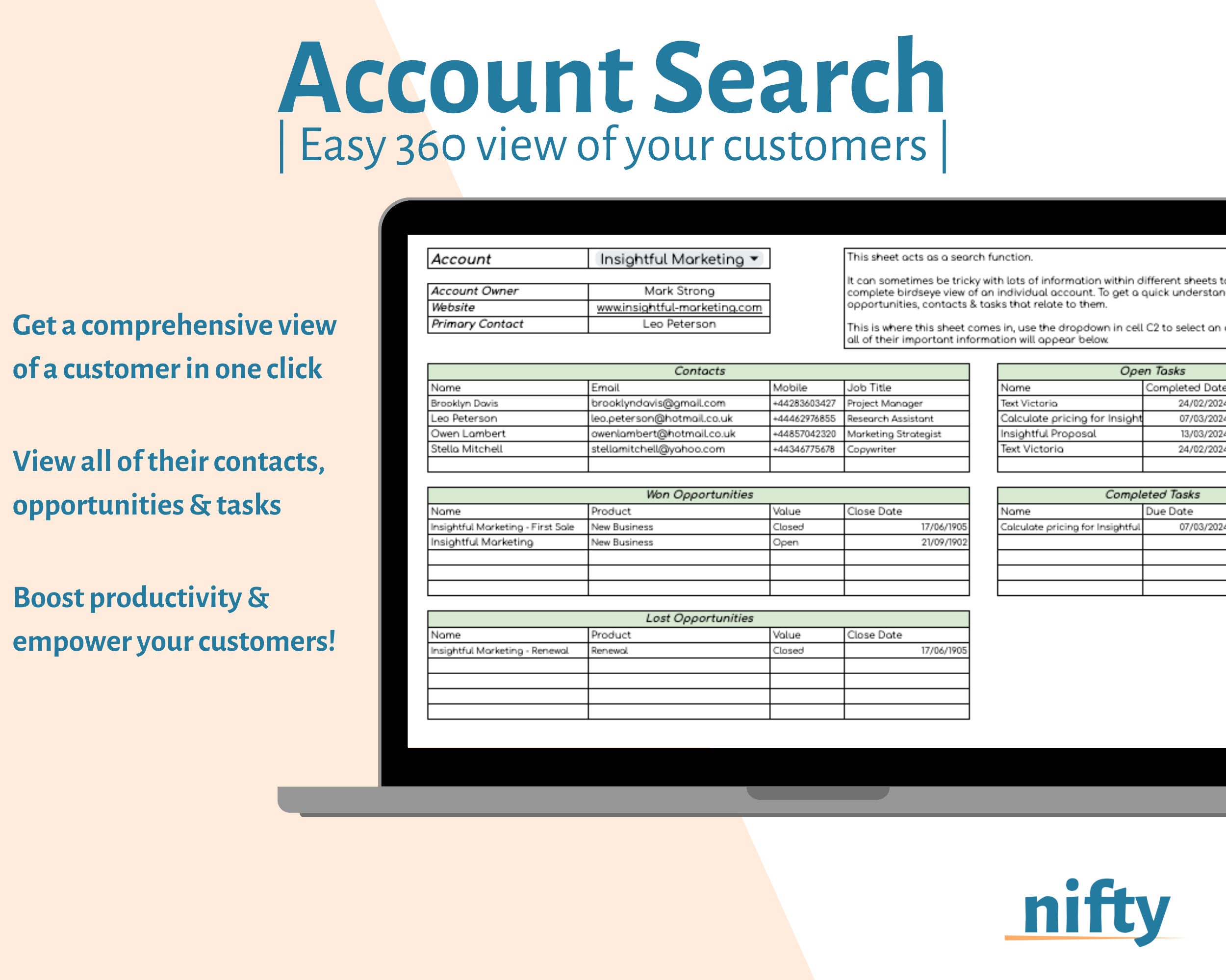 Client Tracker Spreadsheet CRM Template Customer Relationship ...