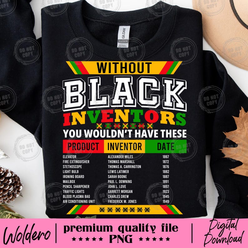 Bundle 2 Black Inventors Black History Month T-shirt PNG | Pack 2 ...