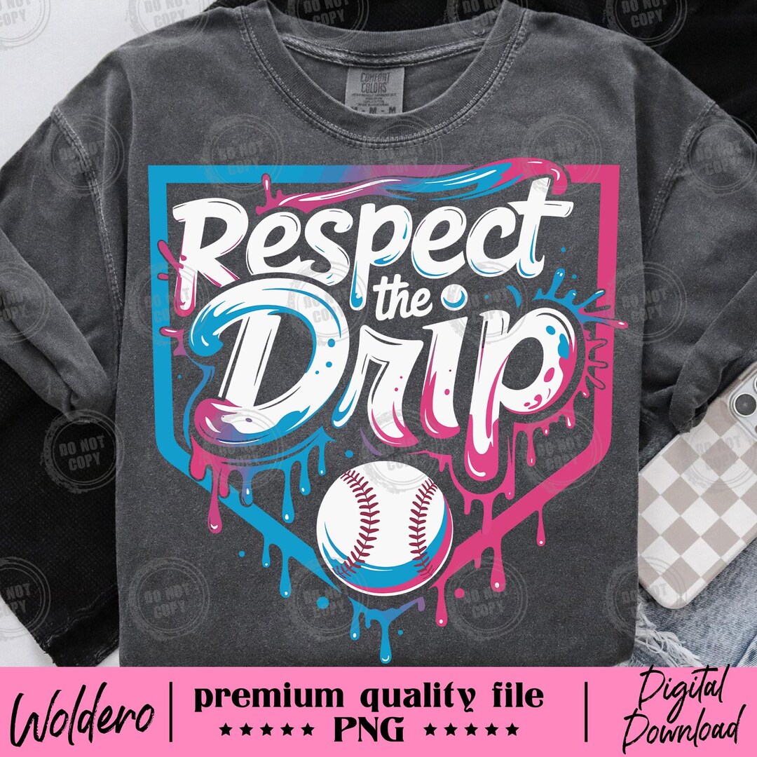Baseball Ice Cream Drip PNG: Boys T-shirt Design (digital Download) - Etsy