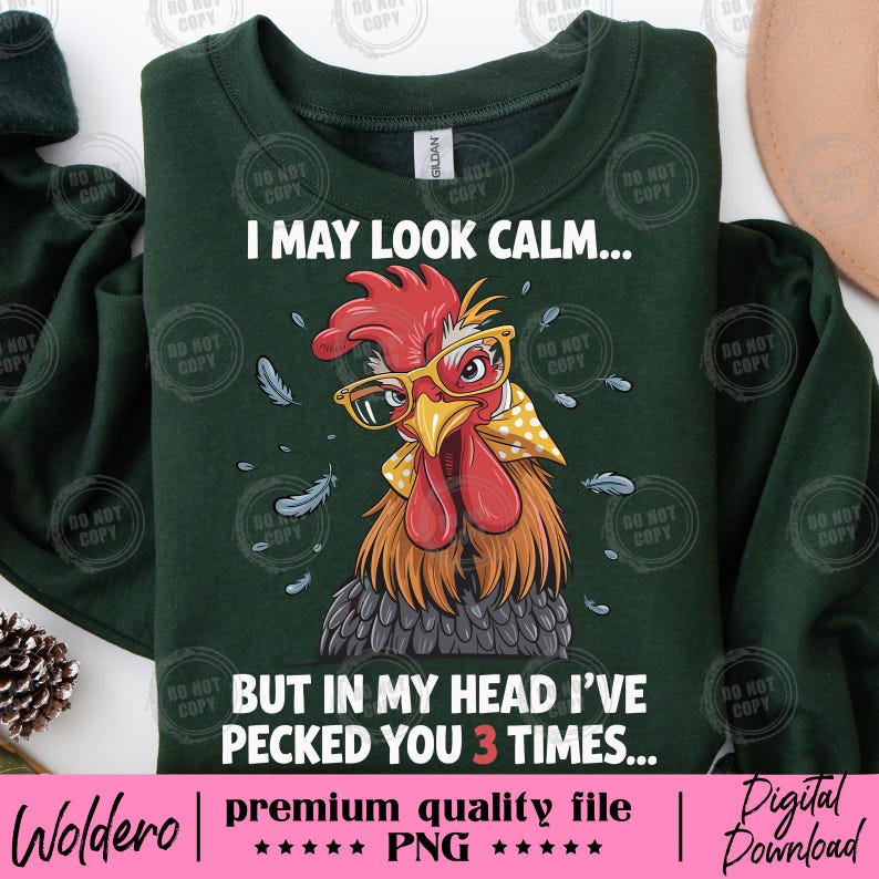 Funny Chicken Lover PNG | Sassy Farm Animal Shirt Design (digital ...