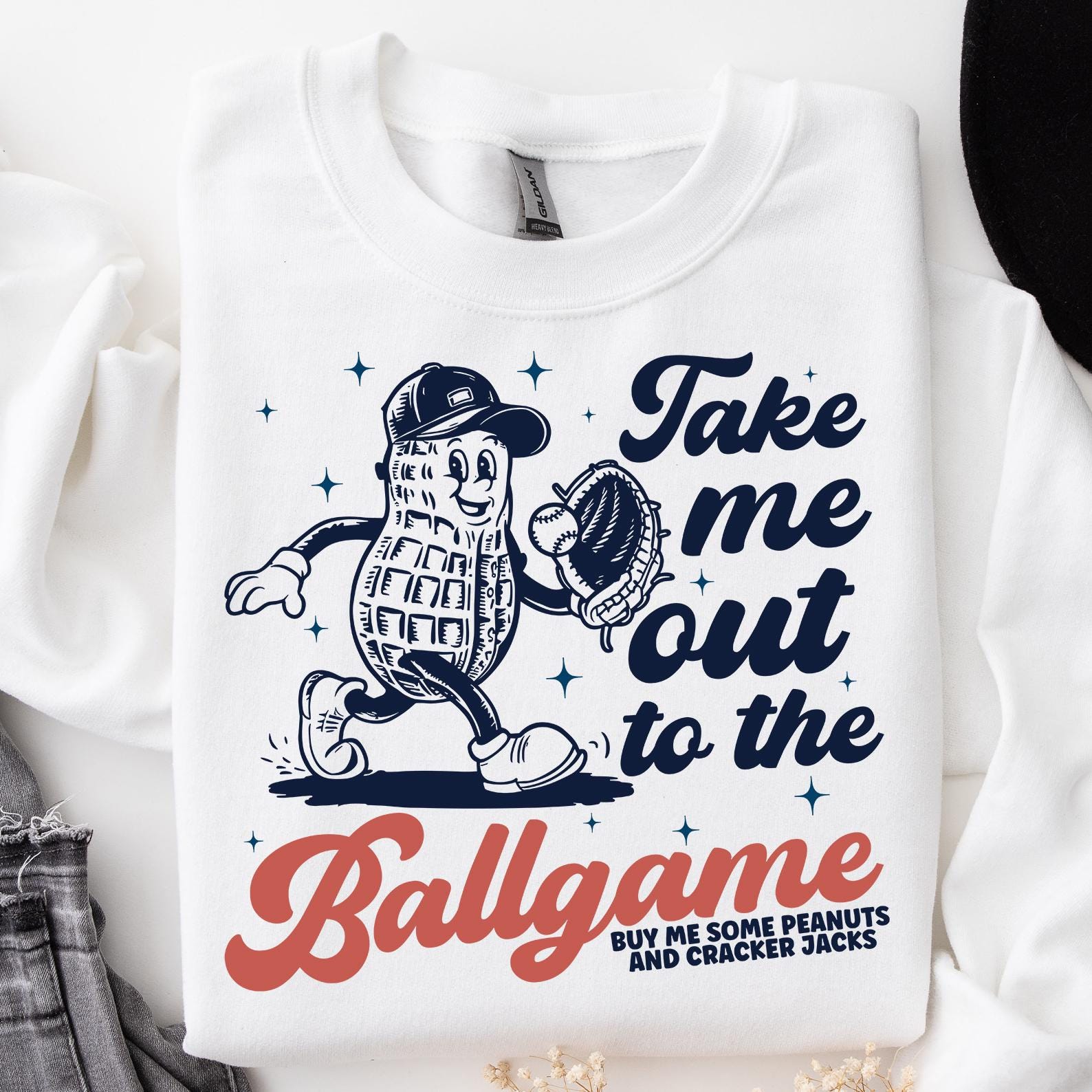 Retro Baseball Design: Take Me Out to the Ballgame PNG SVG (digital ...