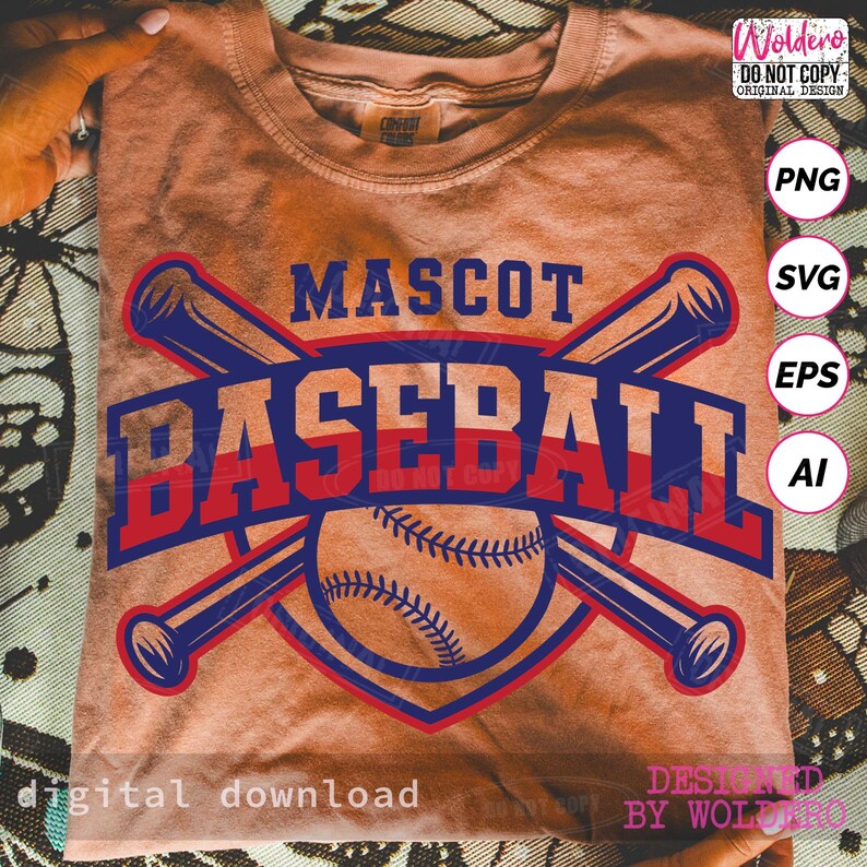 Custom Mascot Baseball Team SVG Bundle, Editable Baseball Game Day ...