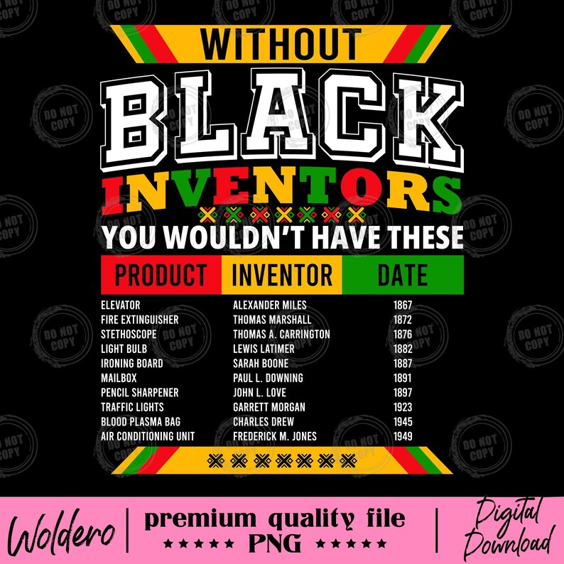Bundle 2 Black Inventors Black History Month T-shirt PNG | Pack 2 ...
