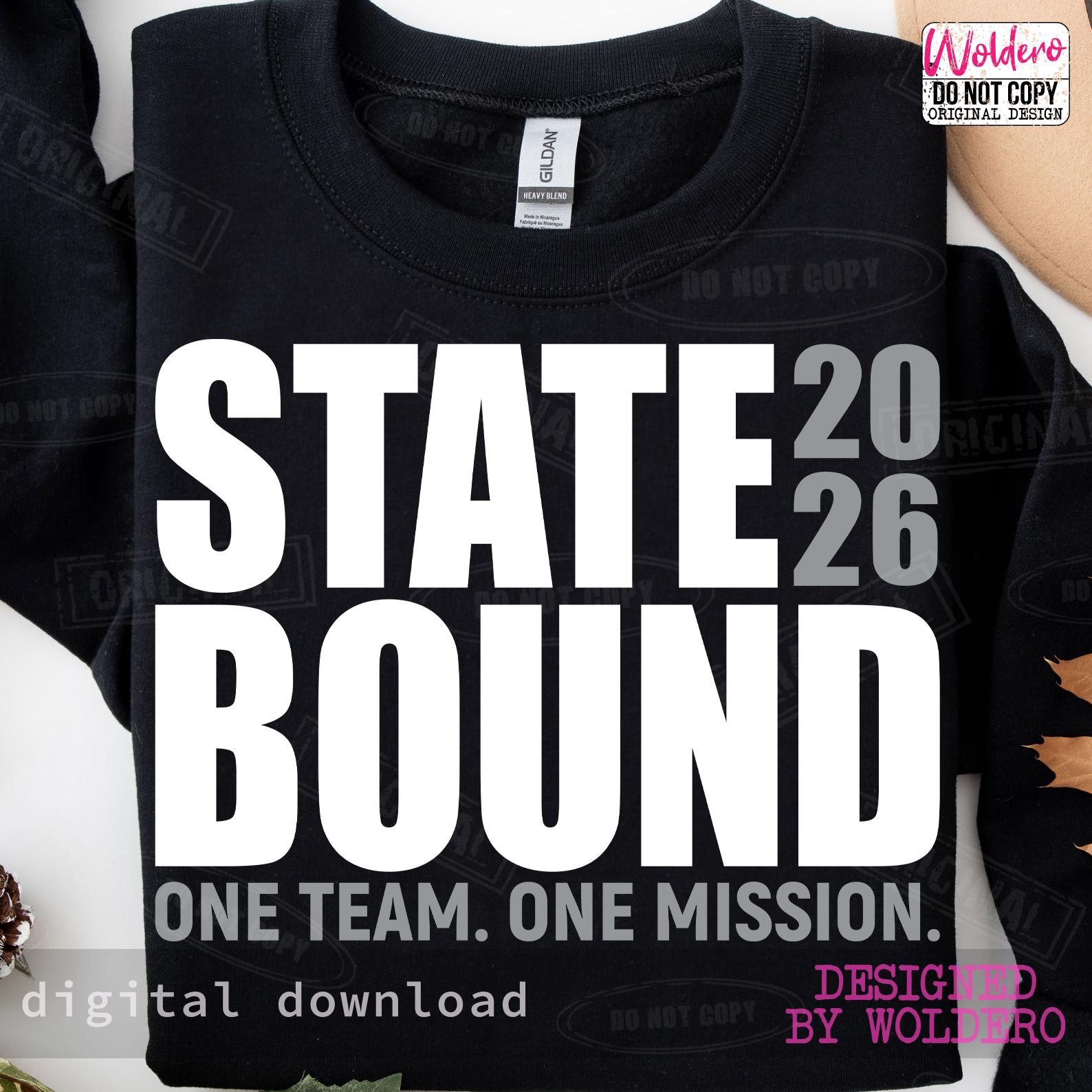 State Bound 2026 Bundle PNG, Championship Tournament Game Day Design ...