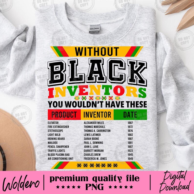 Bundle 2 Black Inventors Black History Month T-shirt PNG | Pack 2 ...