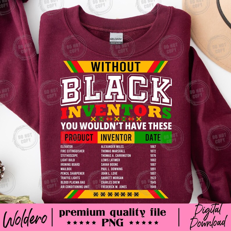 Black Inventors T-shirt PNG Bundle: Black History Month Designs ...