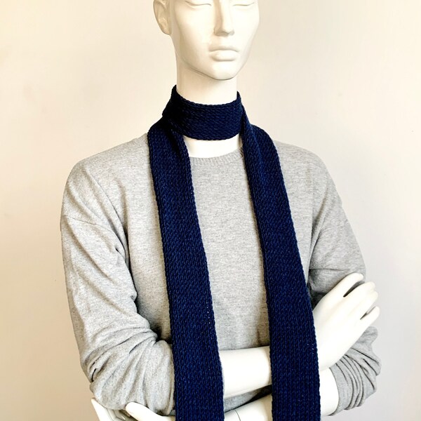 Navy Blue Scarf - Etsy