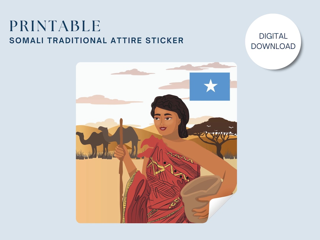 SOMALI NATIVE STICKER, Instant Download, Indigenous Woman, Native Owned ...