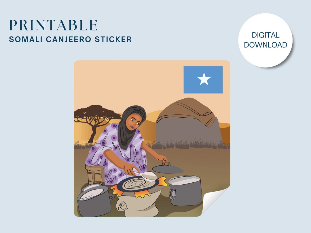 SOMALI CANJEERO STICKER, Digital Download, Laptop Sticker, Water Bottle ...